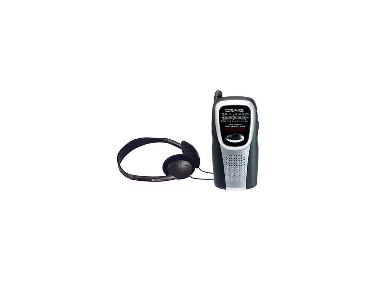 Craig Electronics Inc CS2500 AM-FM Pocket Radio With Speaker ...