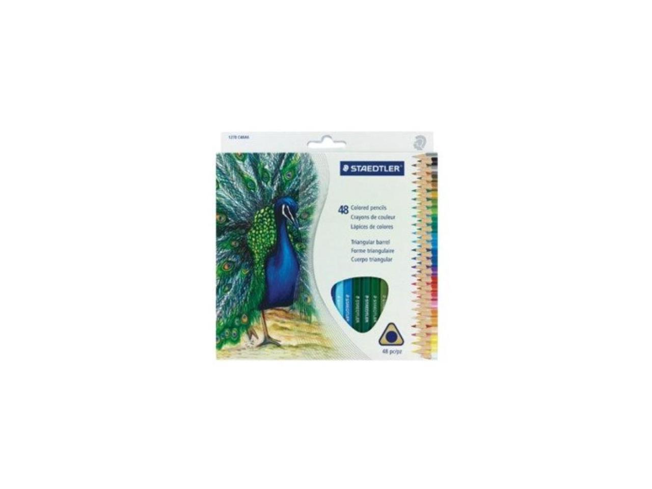 Staedtler 1270C48A6 Triangular Colored Pencil Set, H/#3, 2.9Mm, 48 ...