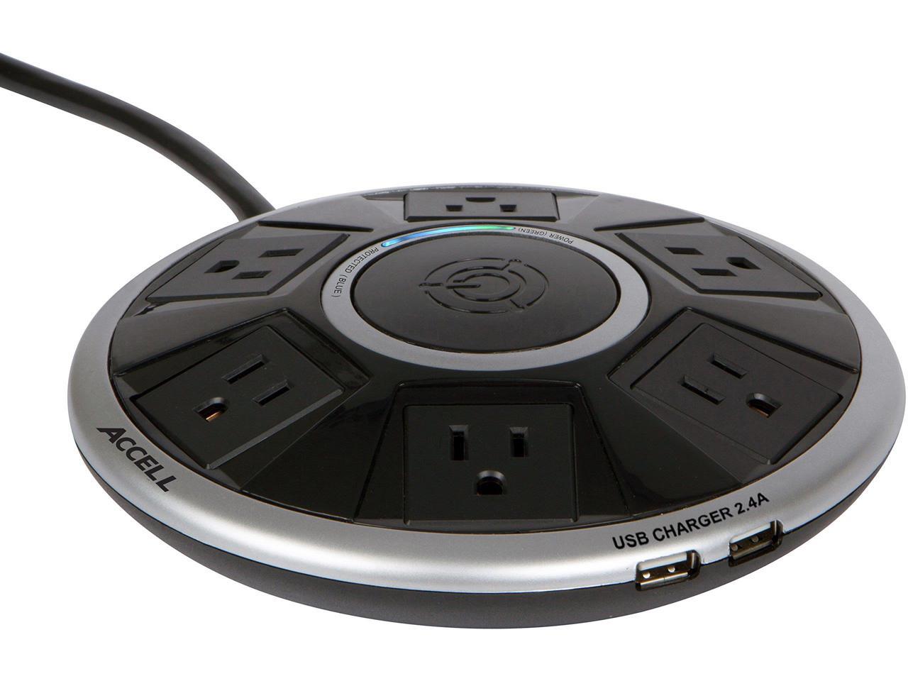 Accell Corporation D080B-030K 6 Outlets Power Strip - Newegg.com