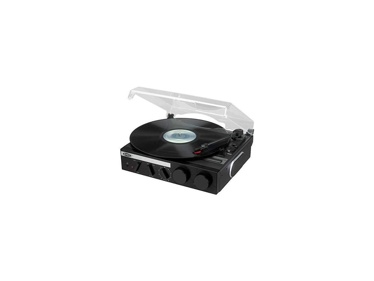 Jensen JTA-230R Speed Stereo Turntable with Built-in Speakers - Newegg.com