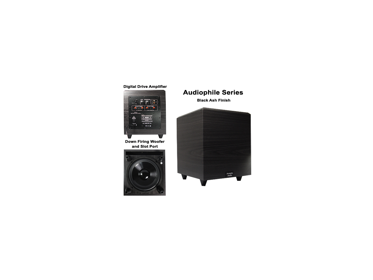 Acoustic Audio PSW-12 500 Watt 12-Inch Down Firing Powered Subwoofer ...