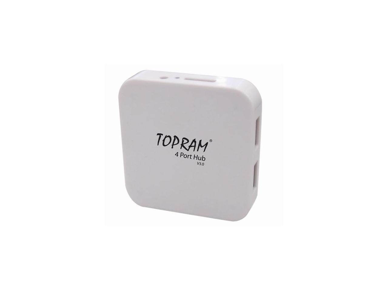 TOPRAM External 4 ports USB 3.0 Super Speed Pocket Sized Slim Design 4 ...