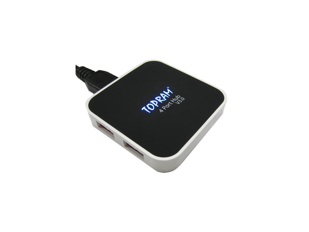 TOPRAM External 4 ports USB 3.0 Super Speed Pocket Sized Back Light ...
