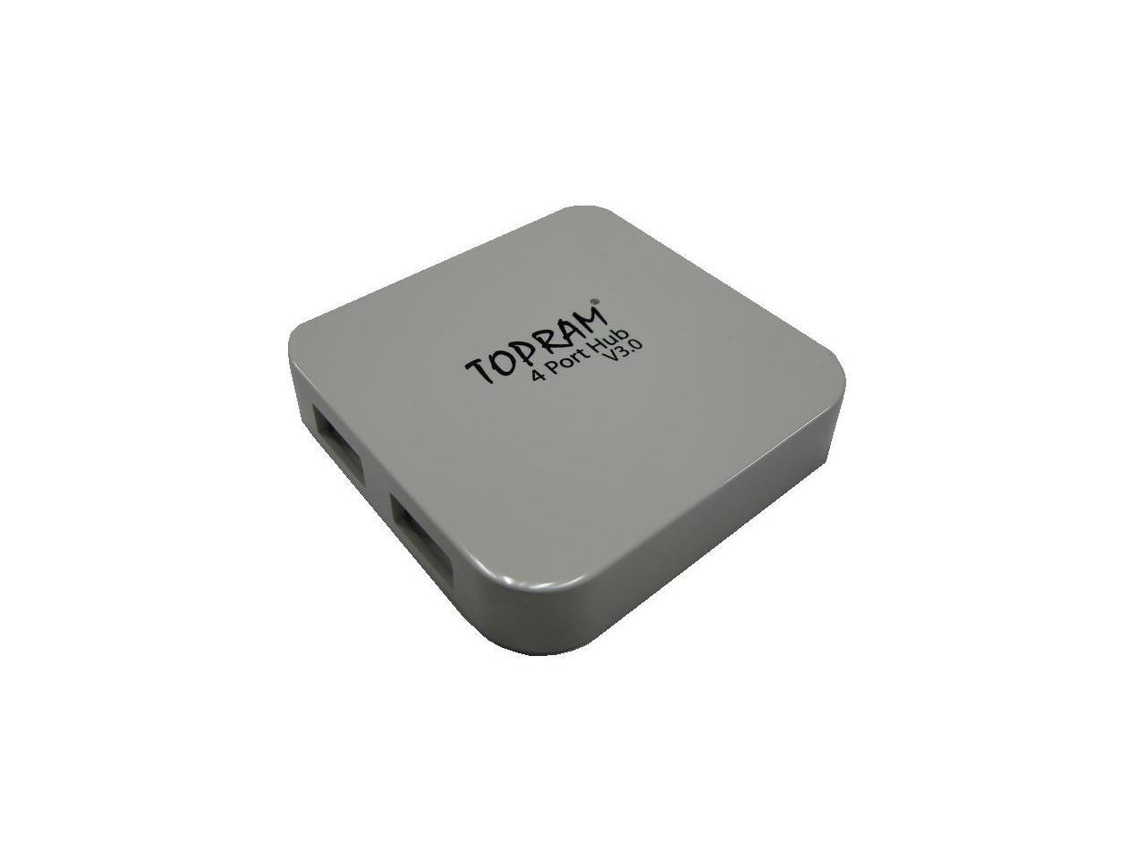 TOPRAM External 4 ports USB 3.0 Super Speed Pocket Sized Slim Design 4 ...