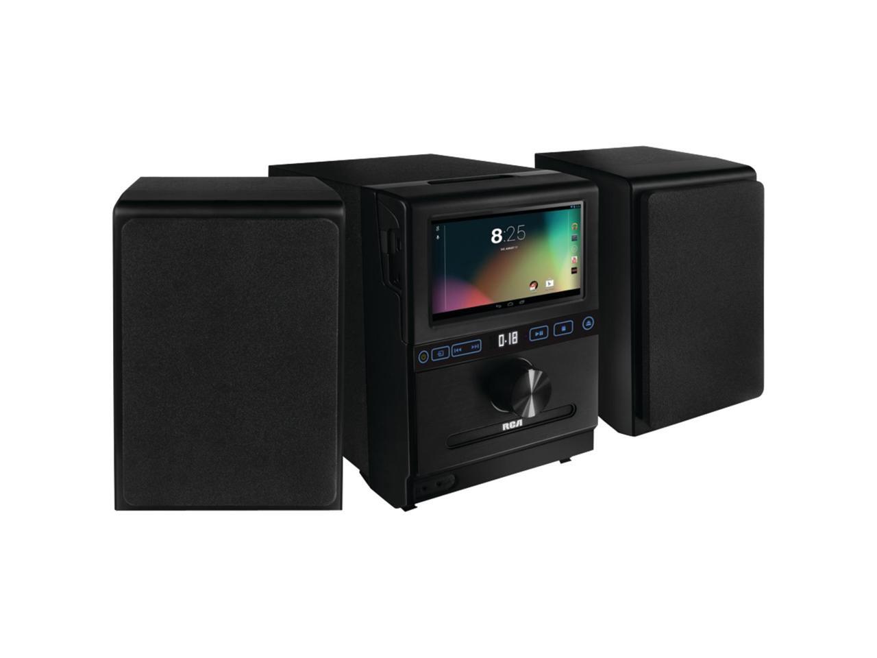 RCA Home Stereo System w/ Removable 7-inch Android Tablet and Two 20 ...