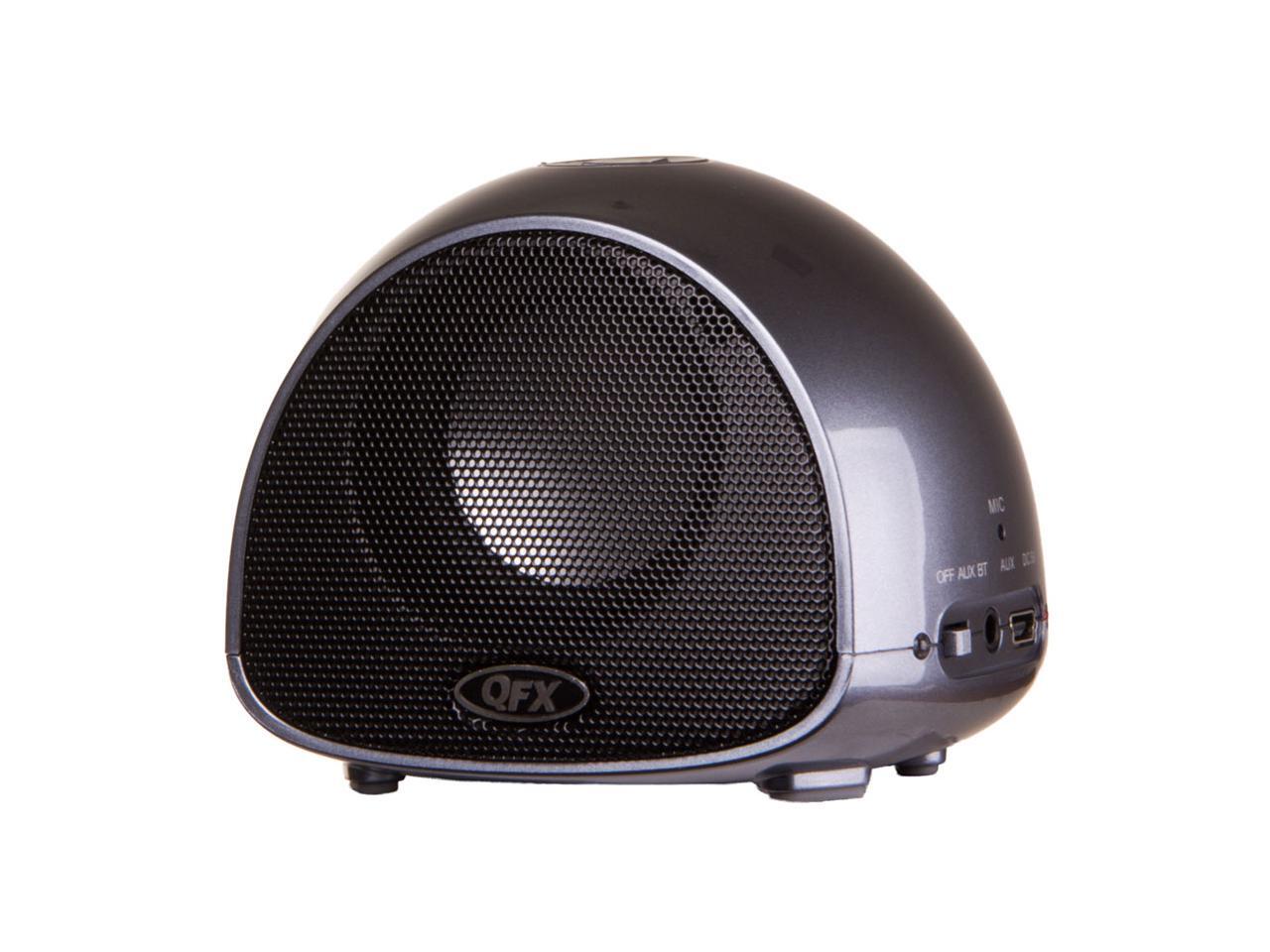 QFX BT-100 Portable Rechargeable Bluetooth Speaker with Microphone ...
