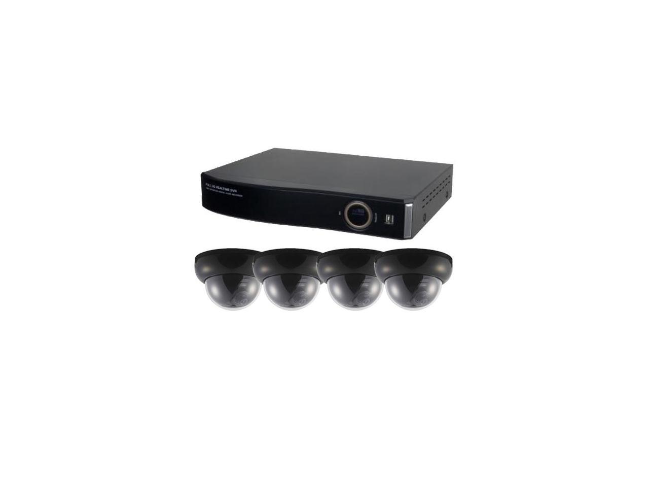 Eyemax 4CH 1080P HD-SDI CCTV basic DVR Package (black color camera, 6TB ...