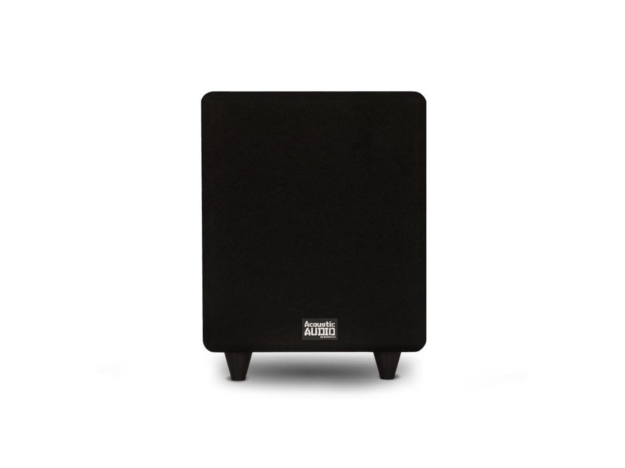 Acoustic Audio PSW300-8 Home Theater Powered 8" LFE Subwoofer Black ...