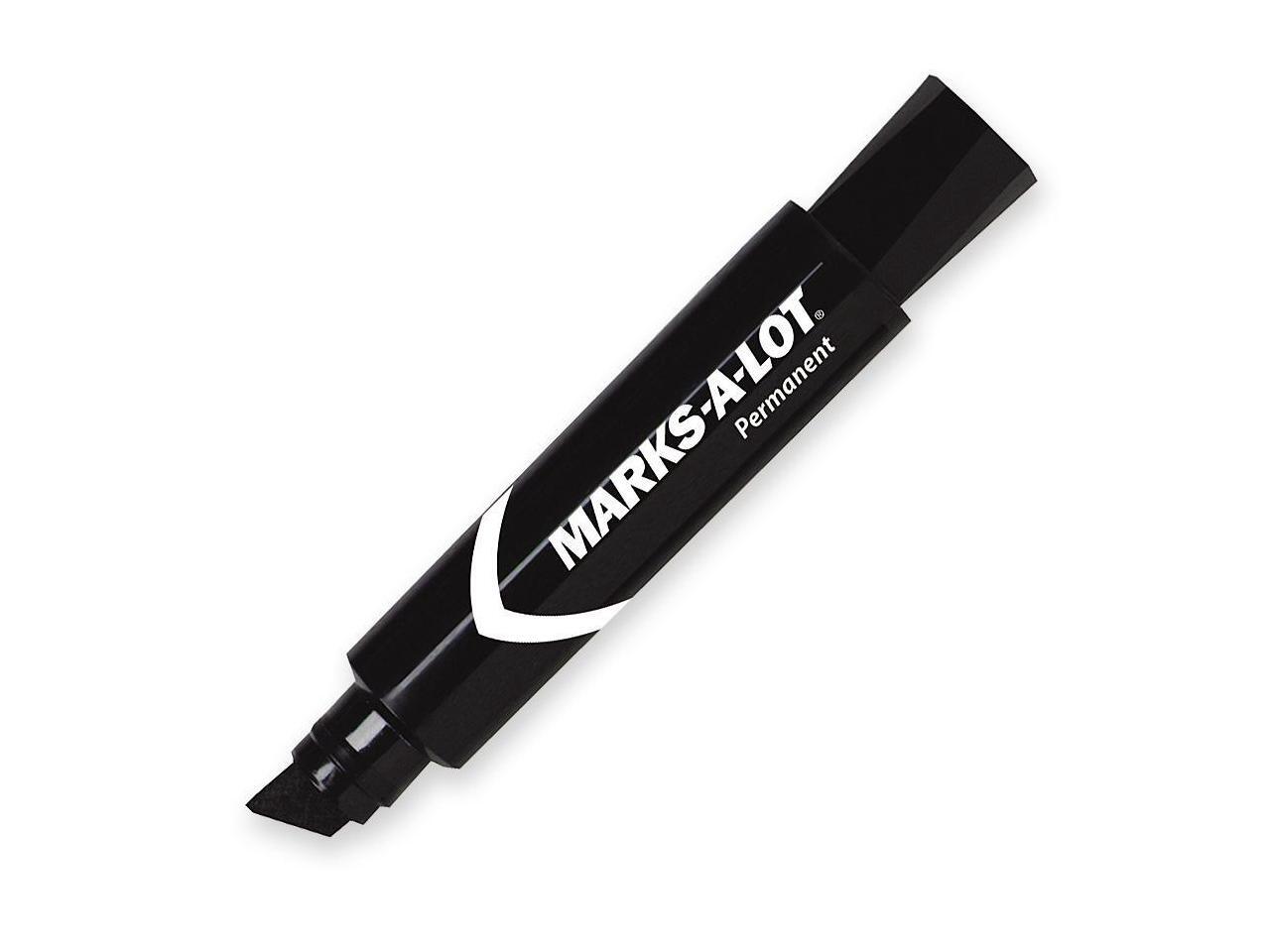 Marks-A-Lot Jumbo Desk Style Permanent Marker Chisel Tip Black 24148 ...