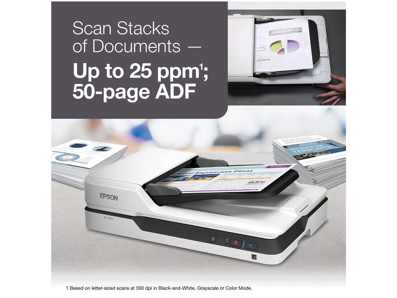 EPSON WorkForce DS-1630 (B11B239201) Duplex 1200 dpi x 1200 dpi USB ...