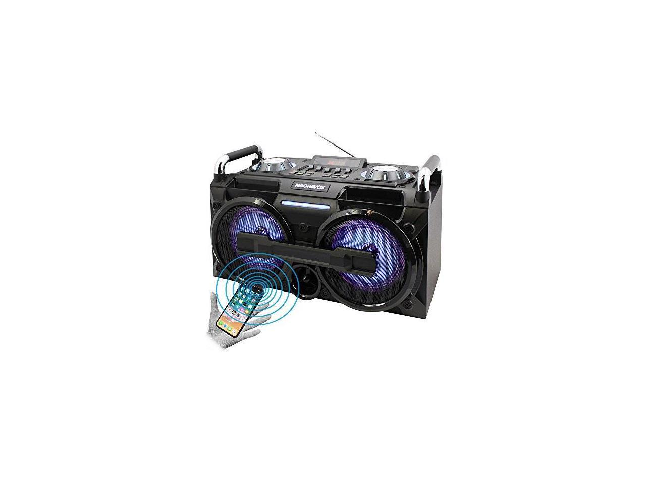 magnavox mm438 portable micro music system with color changing lights ...