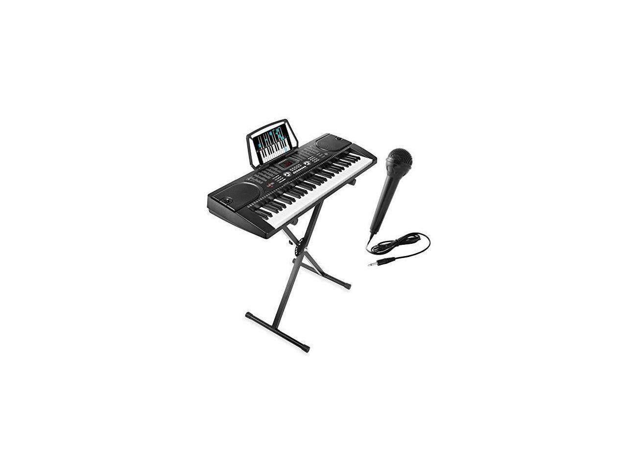 Hamzer 61-Key Electronic Piano Electric Organ Music Keyboard with Stand ...