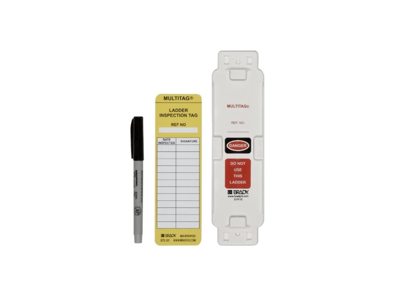 BRADY LAD-EITH/L12 Laddertag(tm) Kit,Wht,CFR 1926.1053 - Newegg.com