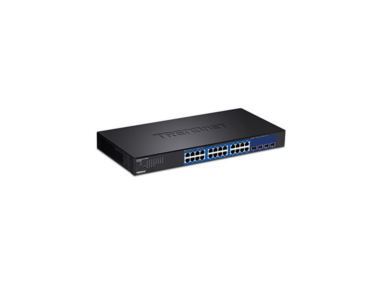 TRENDnet 28-Port Web Smart Switch with 24 x Gigabit Ports and 4 x 10G ...