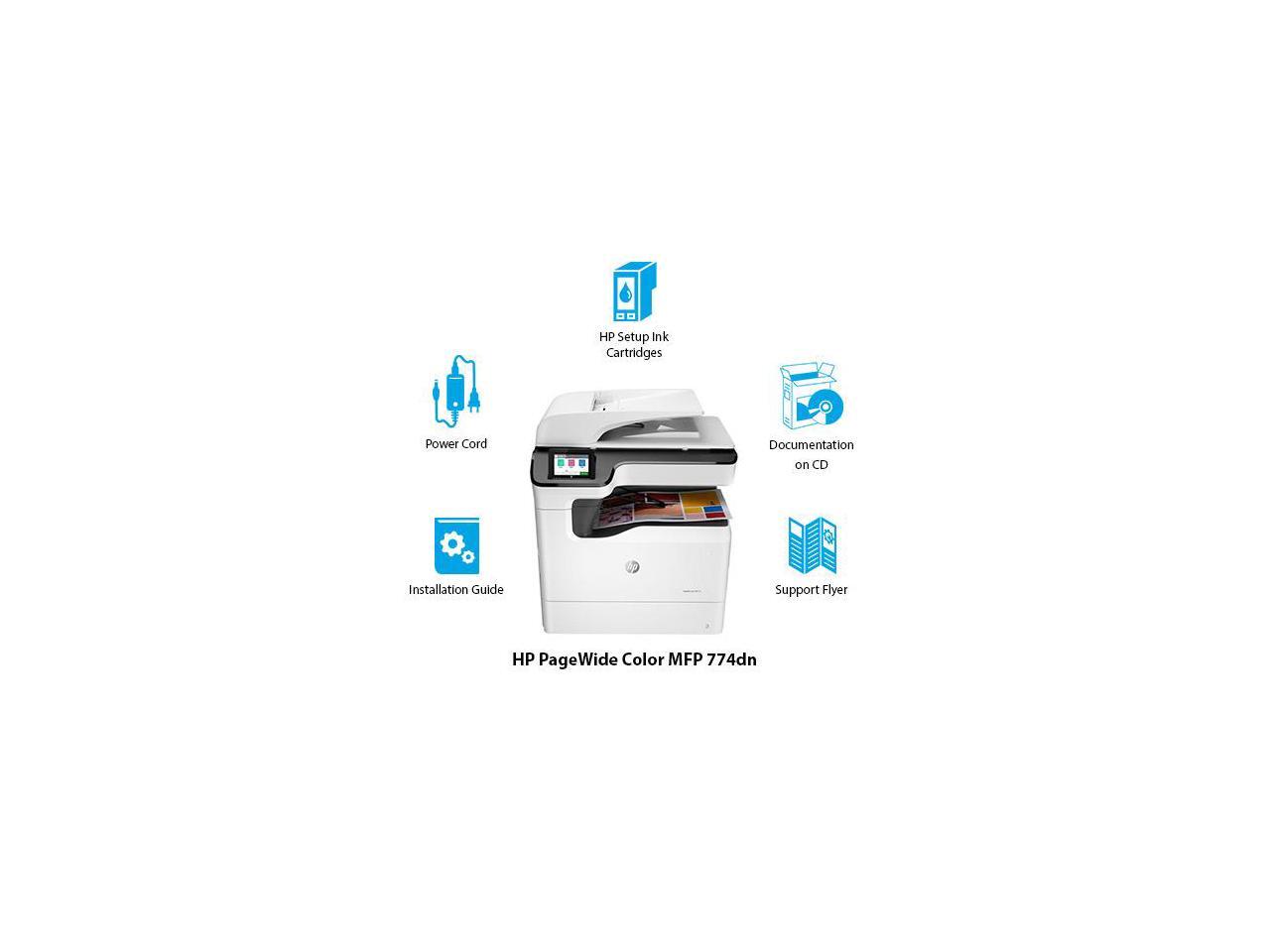 HP PAGEWIDE CLR MFP 774DN Printer - Newegg.com
