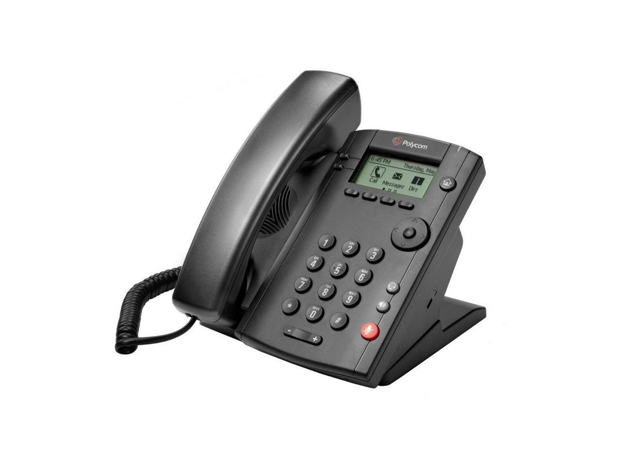 Polycom 2200-40250-025 VVX 101 Business Media Corded VoIP Phone W/ Two ...