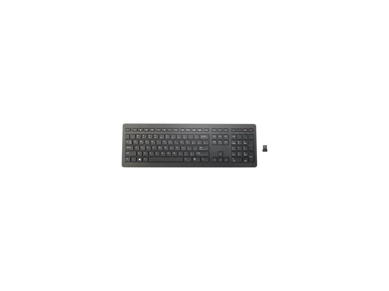 HP Collaboration - Keyboard - wireless - 2.4 GHz - US - black Wireless ...