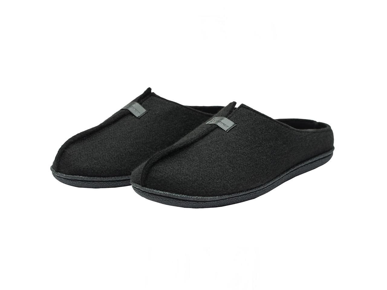 Alpine Swiss Mens Felt Faux Wool Clog Slippers Comfortable Cushion ...