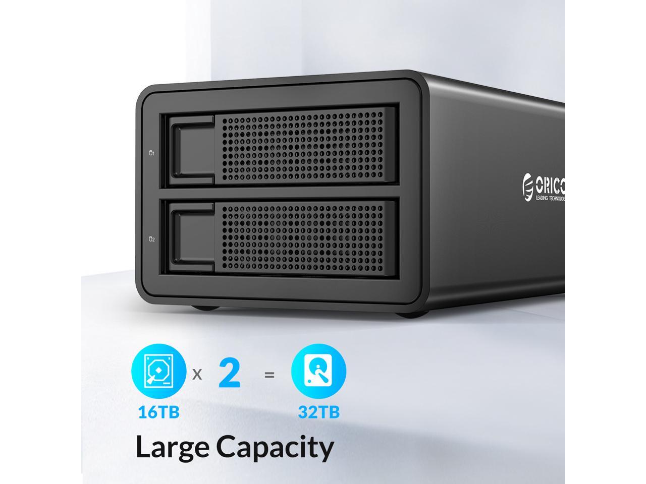 ORICO Aluminum Dual bay 3.5" HDD Docking Station USB3.0 to SATA HDD ...