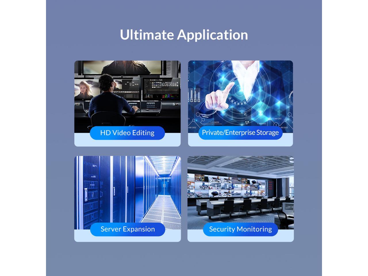 ORICO 4 Bay Daisy Chain Hard Drive Enclosure Aluminum USB3.1 Gen2 ...