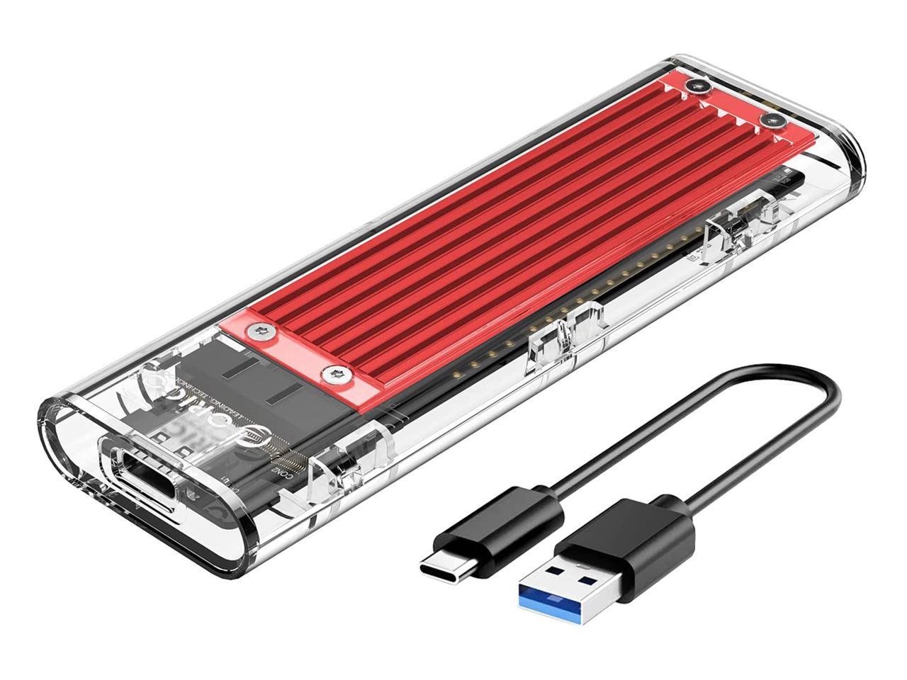 ORICO M.2 to Type-C SSD Enclosure NGFF Transparent USB3.1 Type-C 6Gbps Support UASP 2TB for PCIE ...