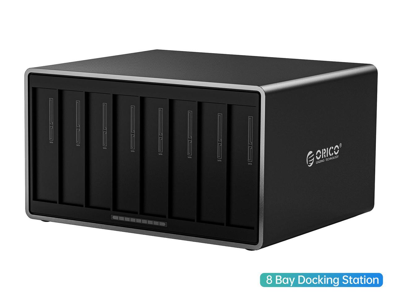 ORICO 8 Bay 3.5 inch Type-C Hard Drive Enclosure for 3.5 Inch SATA I/II ...
