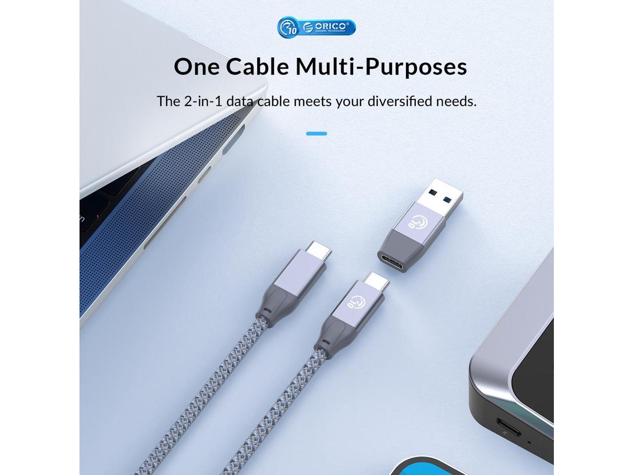 ORICO ABS 10Gbps 4 Por USB3.2 TF SD HUB SuperSpeed Type-C Splitter OTG ...