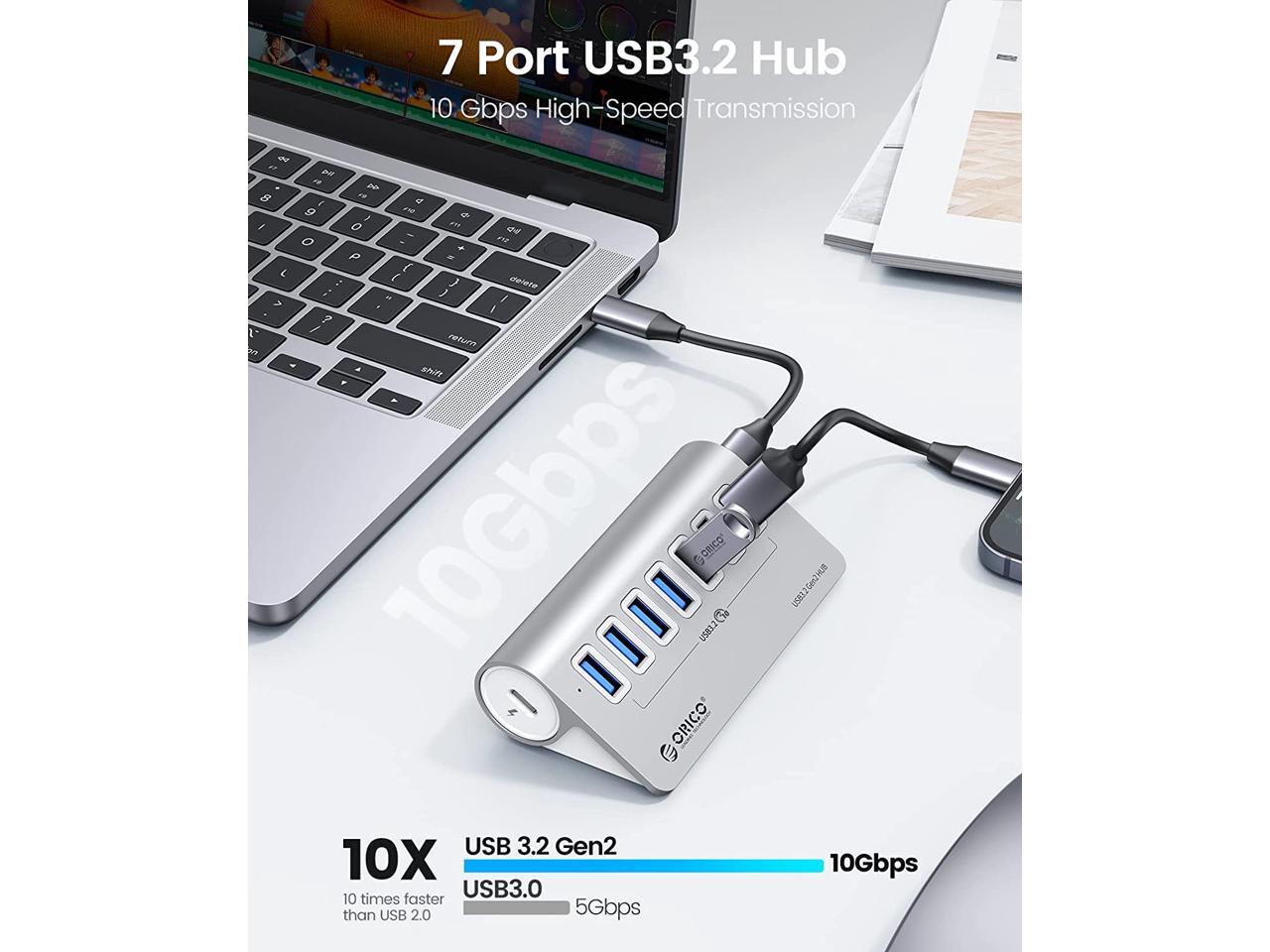 ORICO 7 Port USB 3.2 HUb , USB C Hub with 10Gbps High Speed Data ...