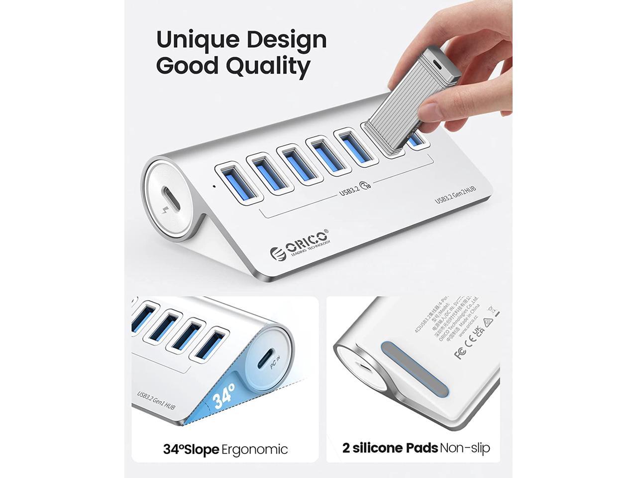 ORICO 7 Port USB 3.2 HUb , USB C Hub with 10Gbps High Speed Data ...