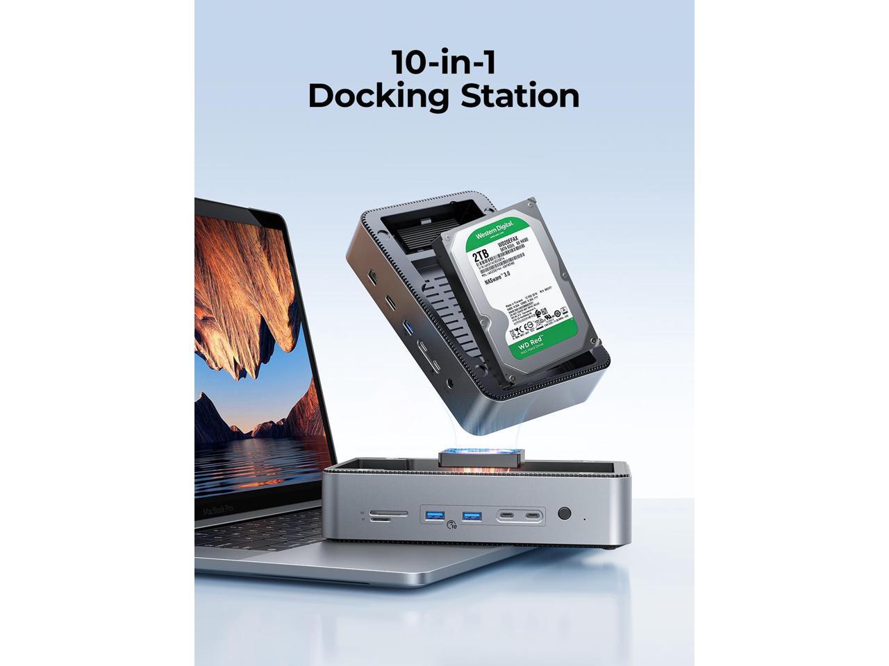 ORICO USB-C Hub with Dual Hard Drive Enclosure, 12-in-1 USB C Docking ...