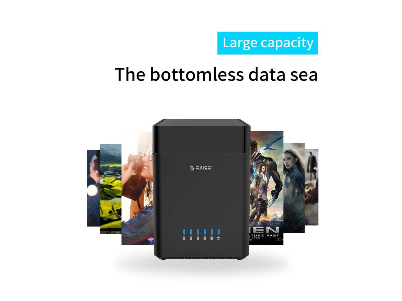 ORICO 5 Bay External Hard Drive Enclosure USB 3.1 Type-C - Newegg.com