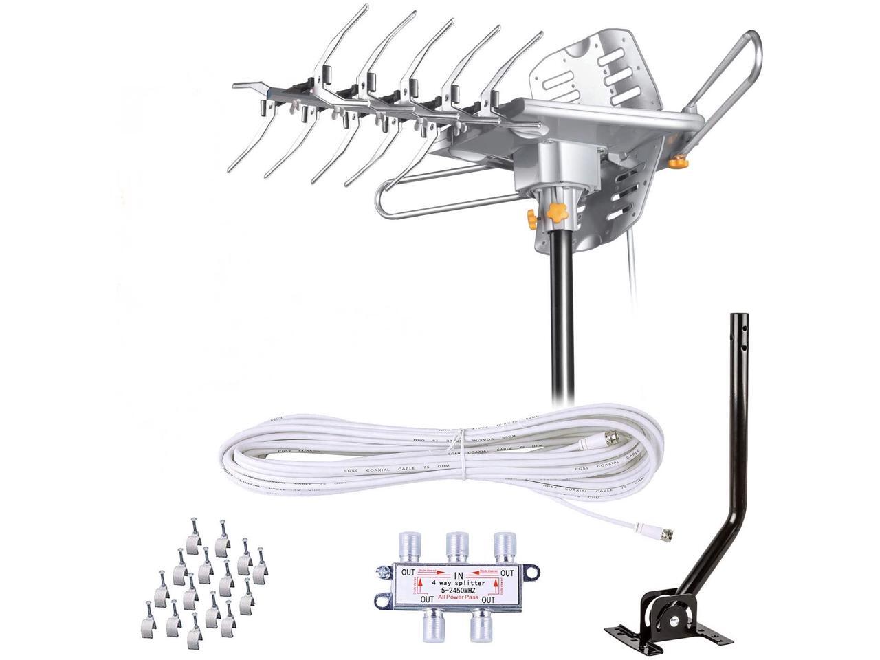 LAVA HD2605 [Newest 2020] Outdoor HD TV Antenna, Remote Controlled ...