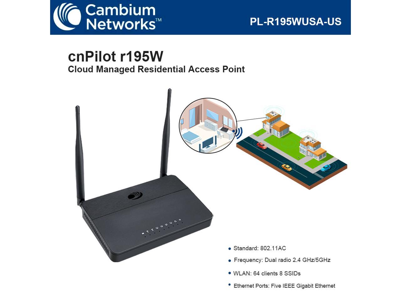 Cambium Networks - PL-R195WUSA-US - Residential Router cnPilot r195W ...