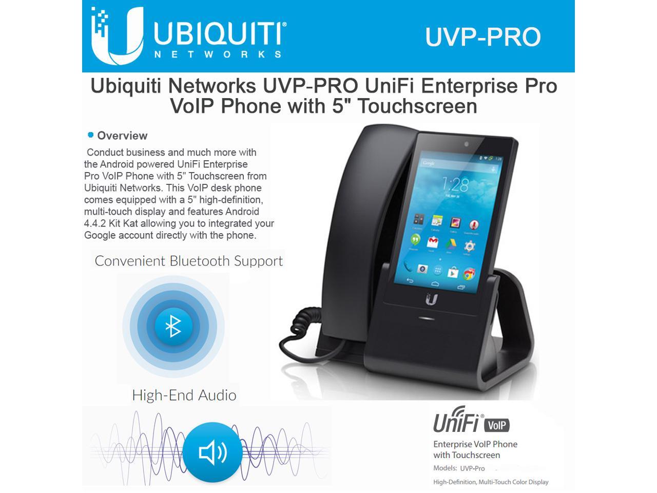 Ubiquiti UVP-PRO UniFi VoIP Phone PRO 5" Touch Camera Bluetooth Wi-Fi ...