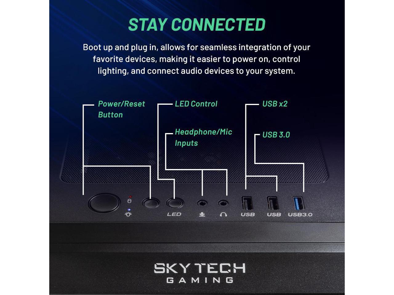 Skytech Chronos Mini Gaming PC, Ryzen 5 5600G 3.9 GHz, AMD Radeon ...