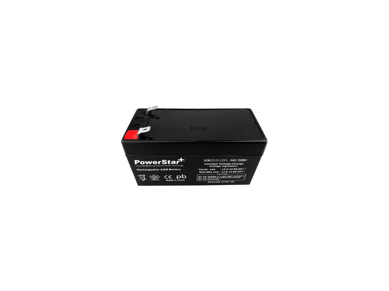 12v 1.3Ah SLA Rechargeable Battery - F1 Terminals - Newegg.com