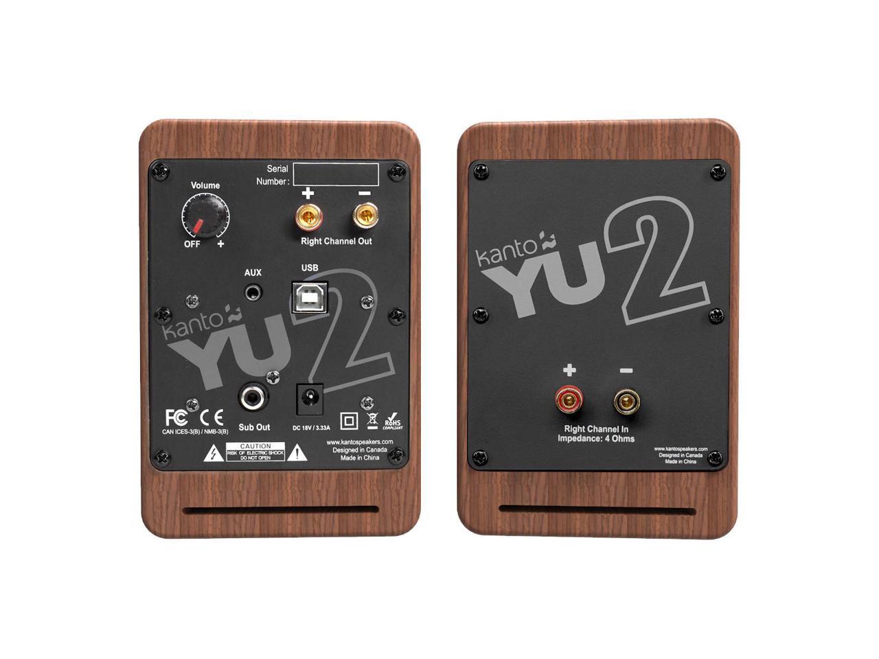 Kanto YU2 100W Powered Desktop Computer Speakers with Built-in USB DAC ...