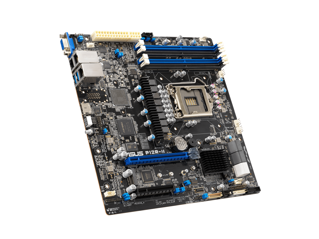 Intel® Xeon® E-2300 LGA 1200 Micro-ATX server motherboard with four ...