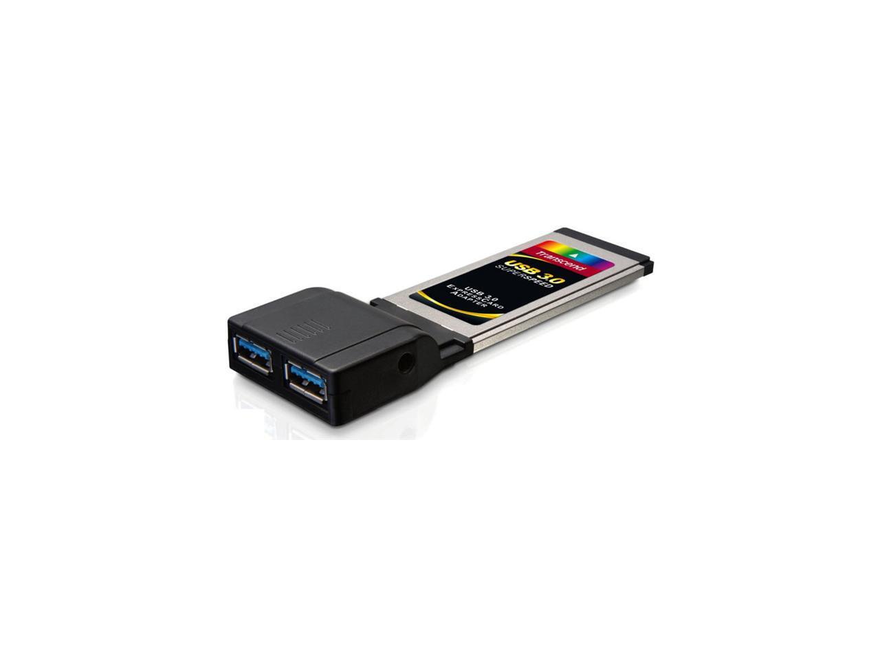 Transcend ExpressCard Adapter To Dual USB 3.0. Hi-Speed Express Card 5 ...