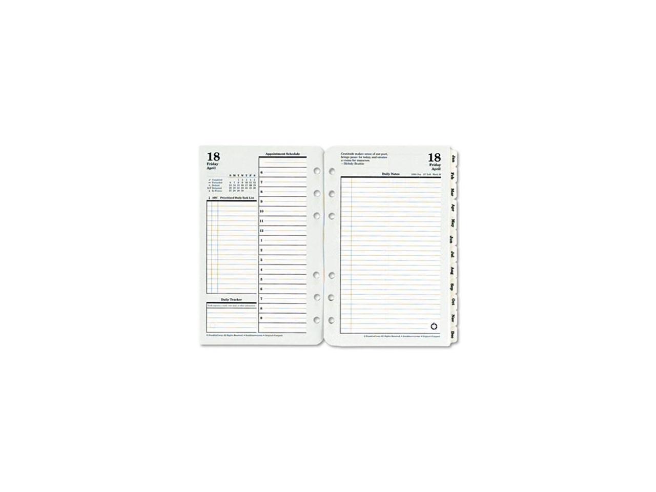 Franklin Covey 35414 Compact Planner Refill, Daily - 1 Year - Double ...