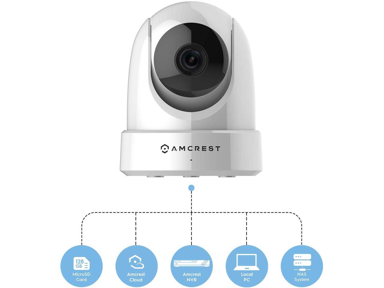 Amcrest 4MP UltraHD Indoor WiFi Camera, Security IP Camera with Pan ...