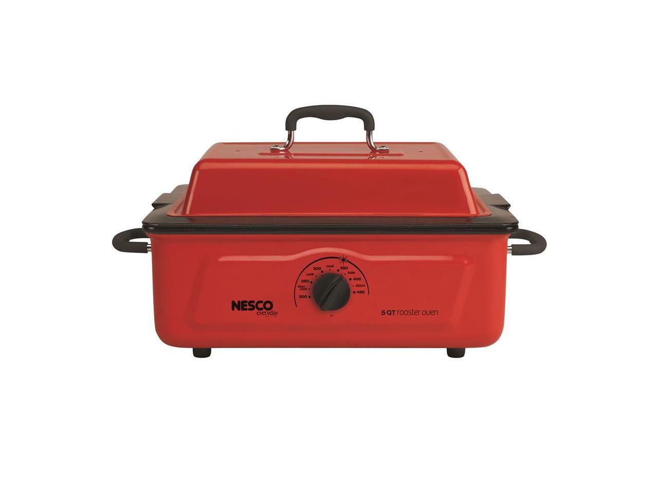 Nesco Cookwell Red 5-quart Porcelain Roaster Oven - Newegg.com