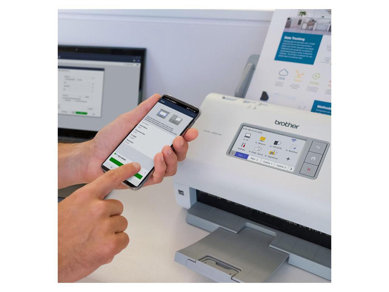 Brother ADS-4900W Professional Desktop Scanner for High Scan Volumes ...