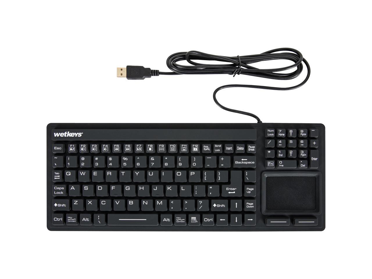 WetKeys Professional Grade Waterproof Keyboard with Touchpad KBWKRC106T ...