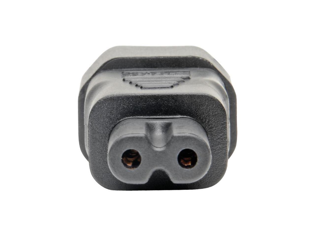 Tripp Lite IEC C14 to IEC C7 Power Cord Adapter - 10A 250V Black ...
