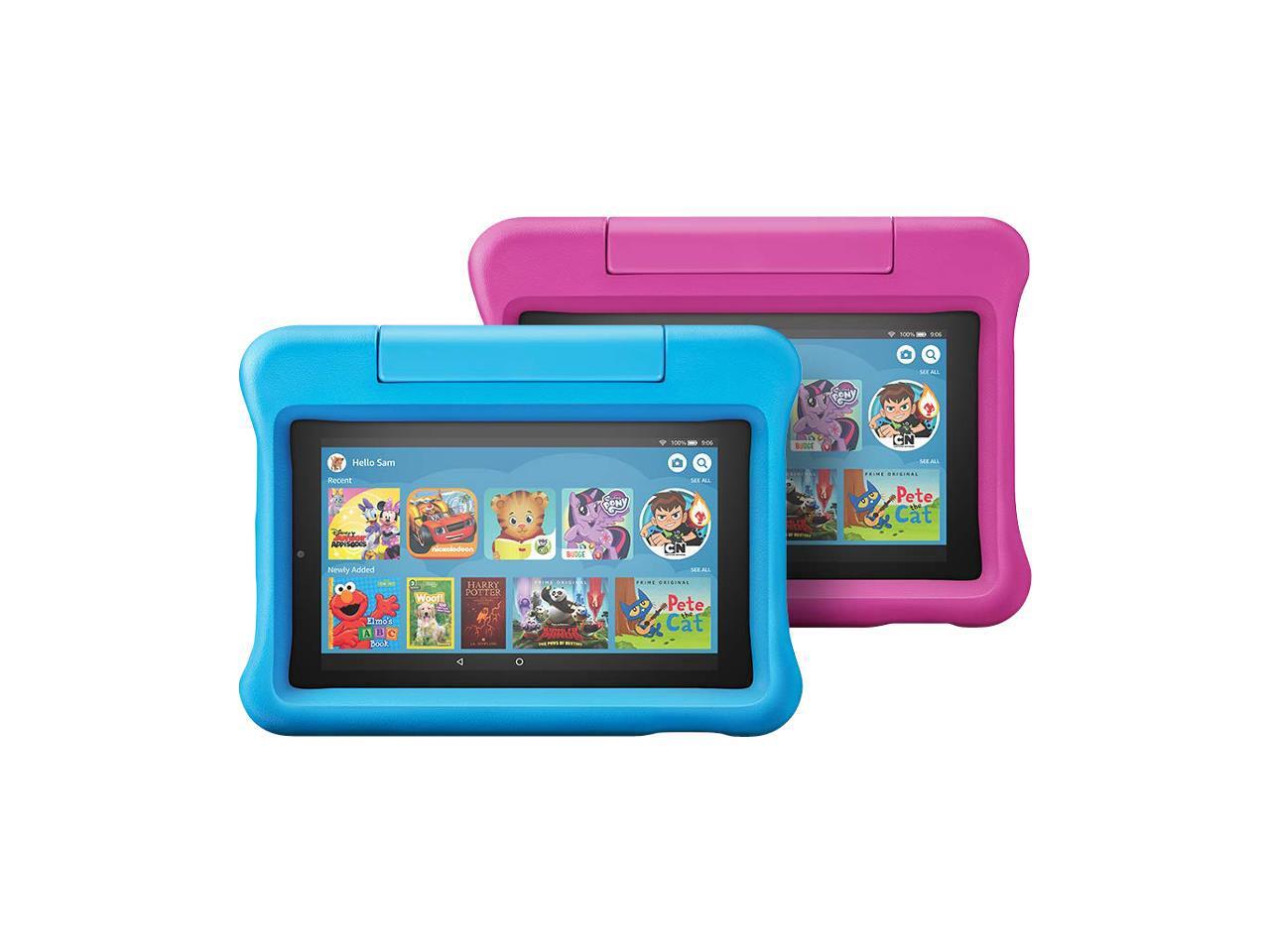 Amazon Fire 7 Kids Edition 7" Tablet 16GB Blue Kid Proof Case Included ...