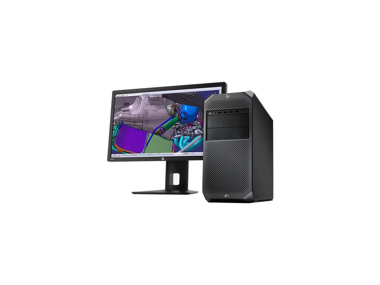 HP Z4 G4 Workstation Mini Tower Computer W-2225 8GB 256GB SSD Windows ...