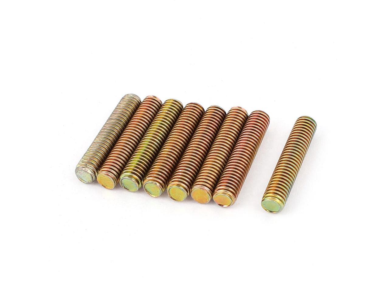1mm Pitch M6 x 30mm Metal Male Threaded Rod Bar Bronze Tone 8 Pcs ...