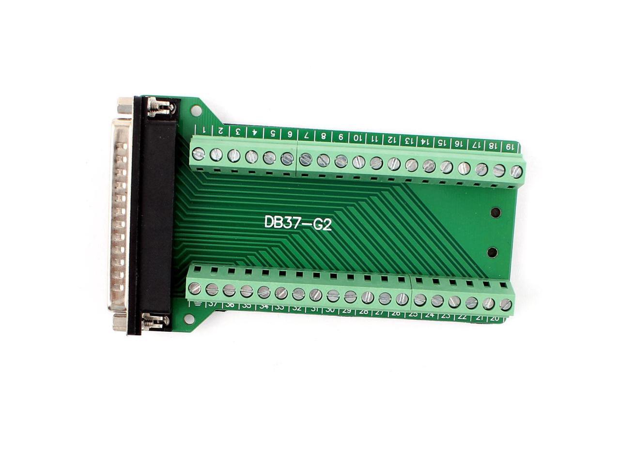 DB37 D-SUB Male Adapter to 37 Pin Terminal 2 Row Screw Terminals Board ...