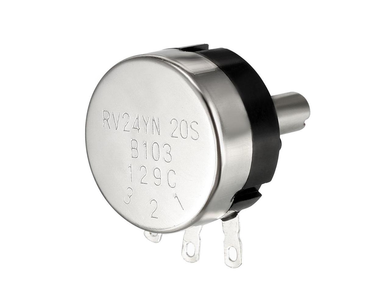 RV24YN20S 10K Ohm Variable Resistors Single Turn Rotary Carbon Film ...